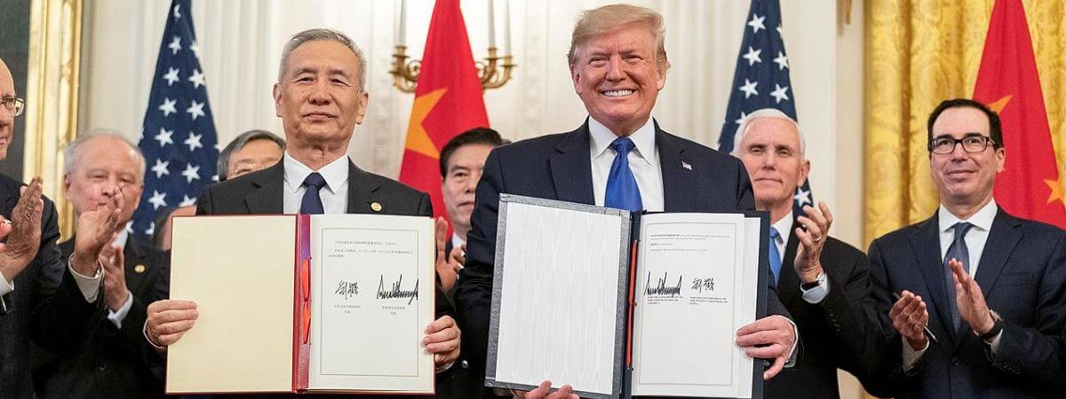 U S China Sign Phase One Trade Agreement Dha